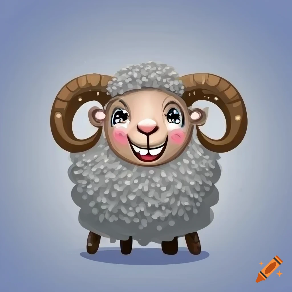 Cute Ram Cartoon