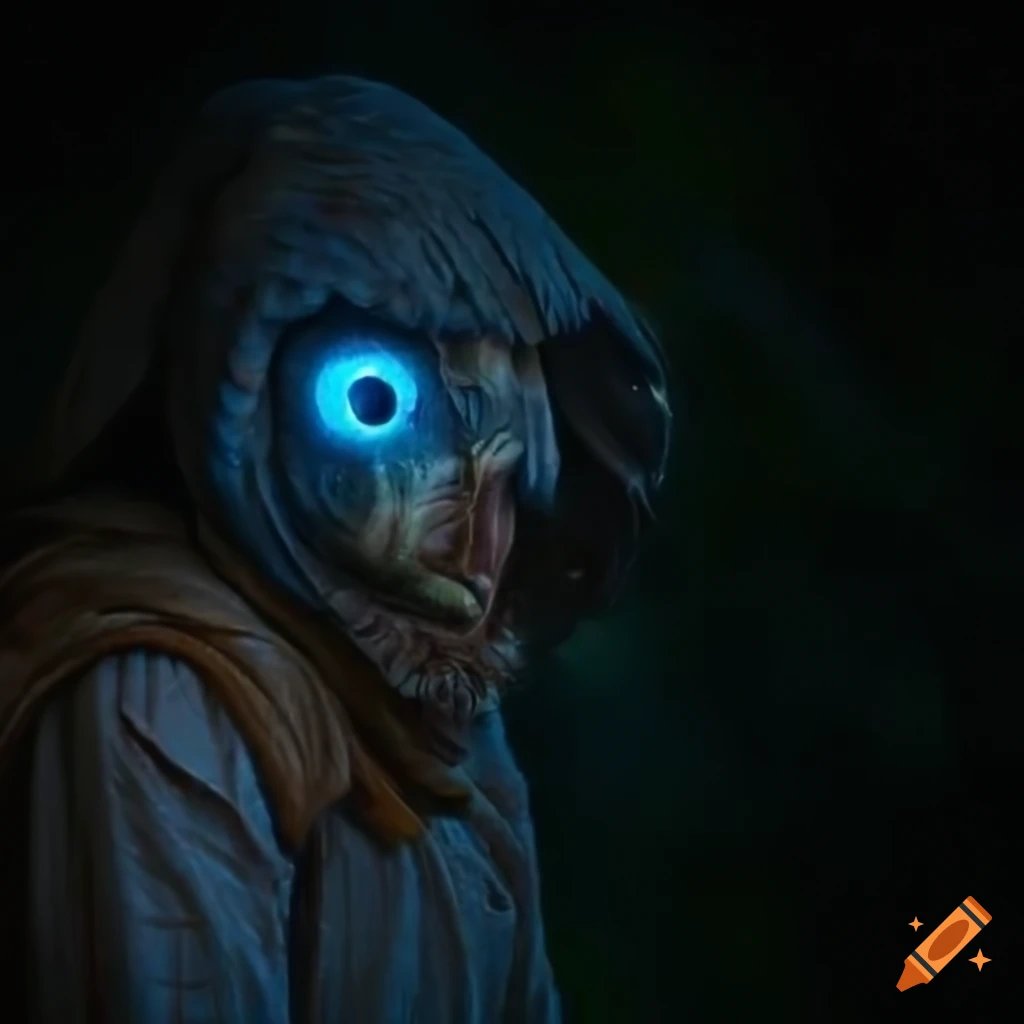 Close up picture of a friendly alchemist in the forest on Craiyon