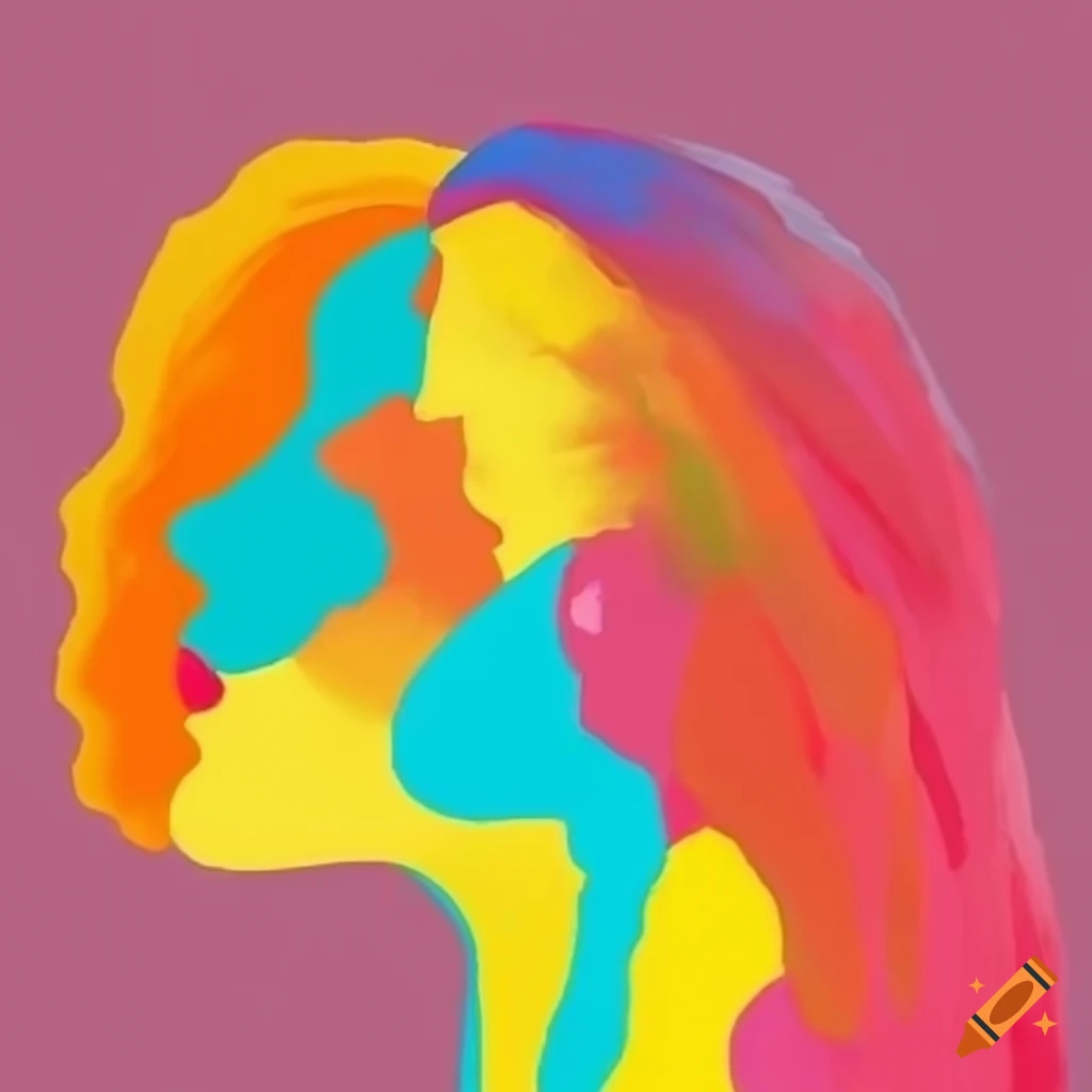 Image representing psychological safety with bright colors on Craiyon