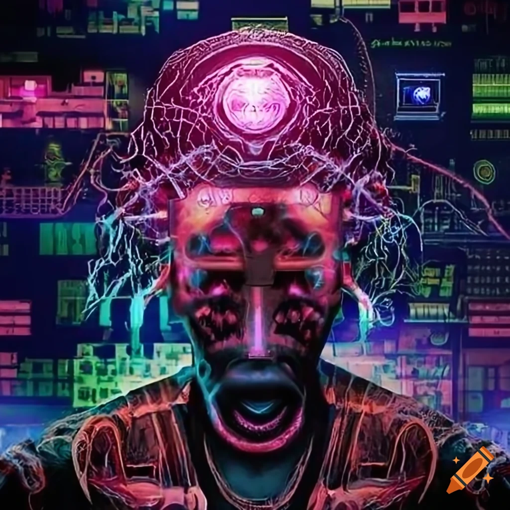 Artwork of a cyber prophet on Craiyon