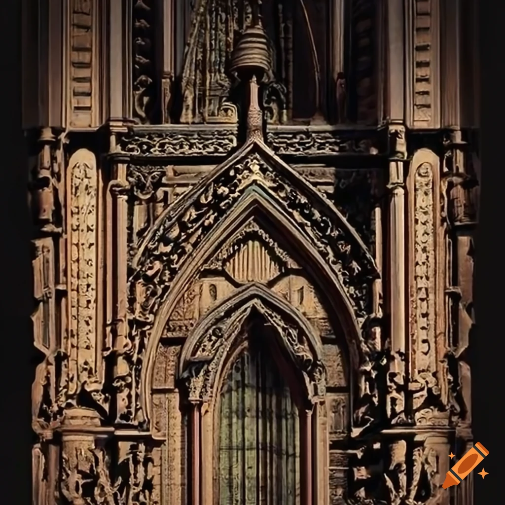 Detailed architectural carving in high definition on Craiyon