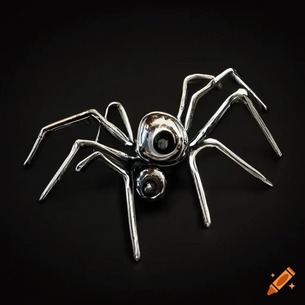 Vintage Chrome Spider Decoration vintage-chrome-spider-decoration