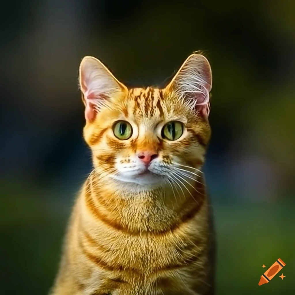 Yellow cat on Craiyon