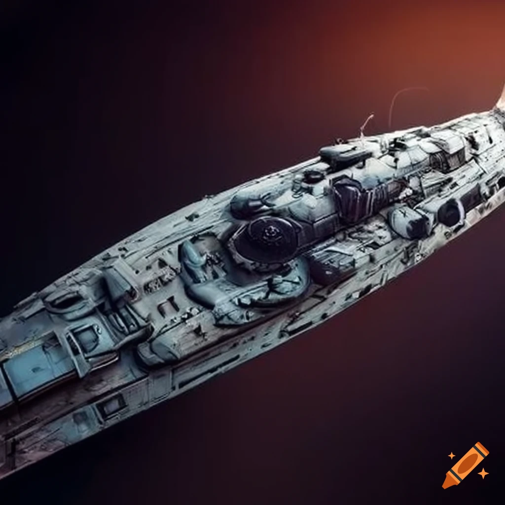 Sci-fi battleship with ancient rome inspiration on Craiyon