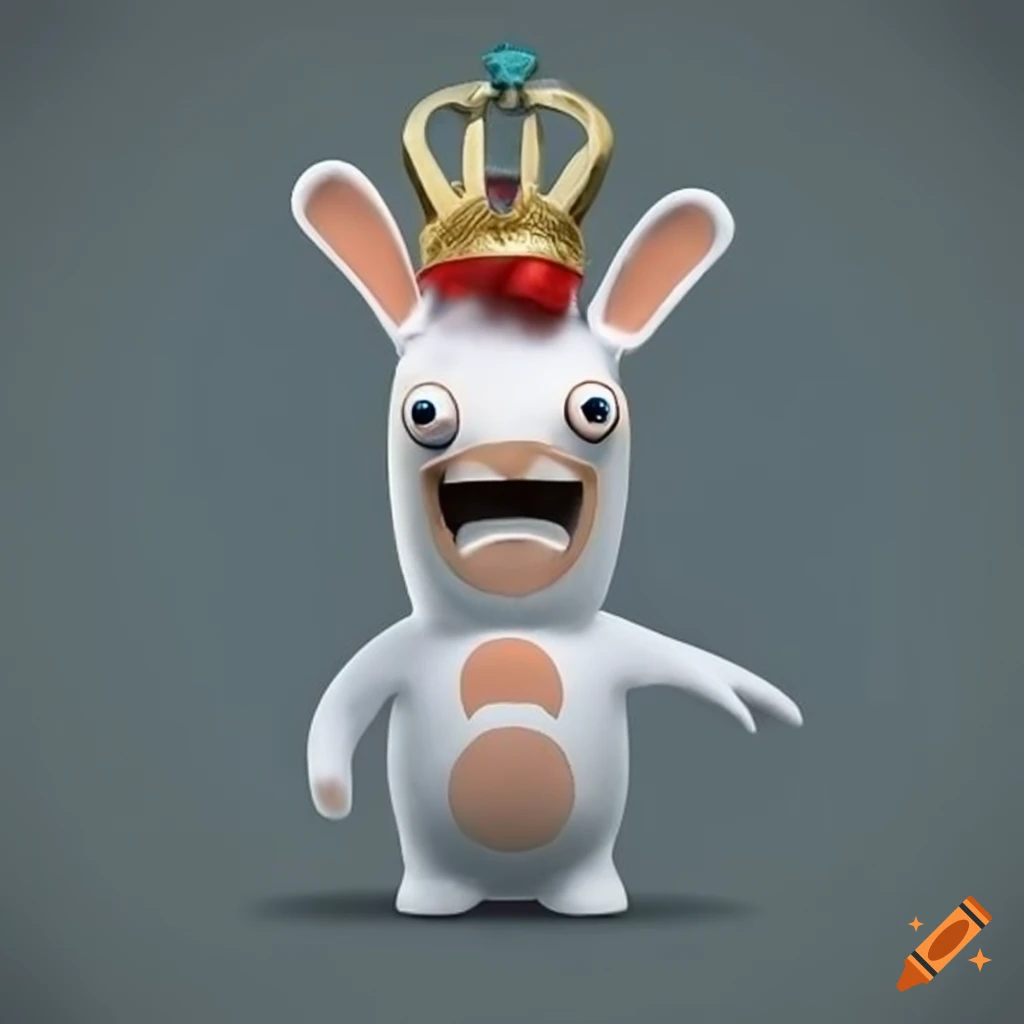 Rabbids dressed as a king on Craiyon