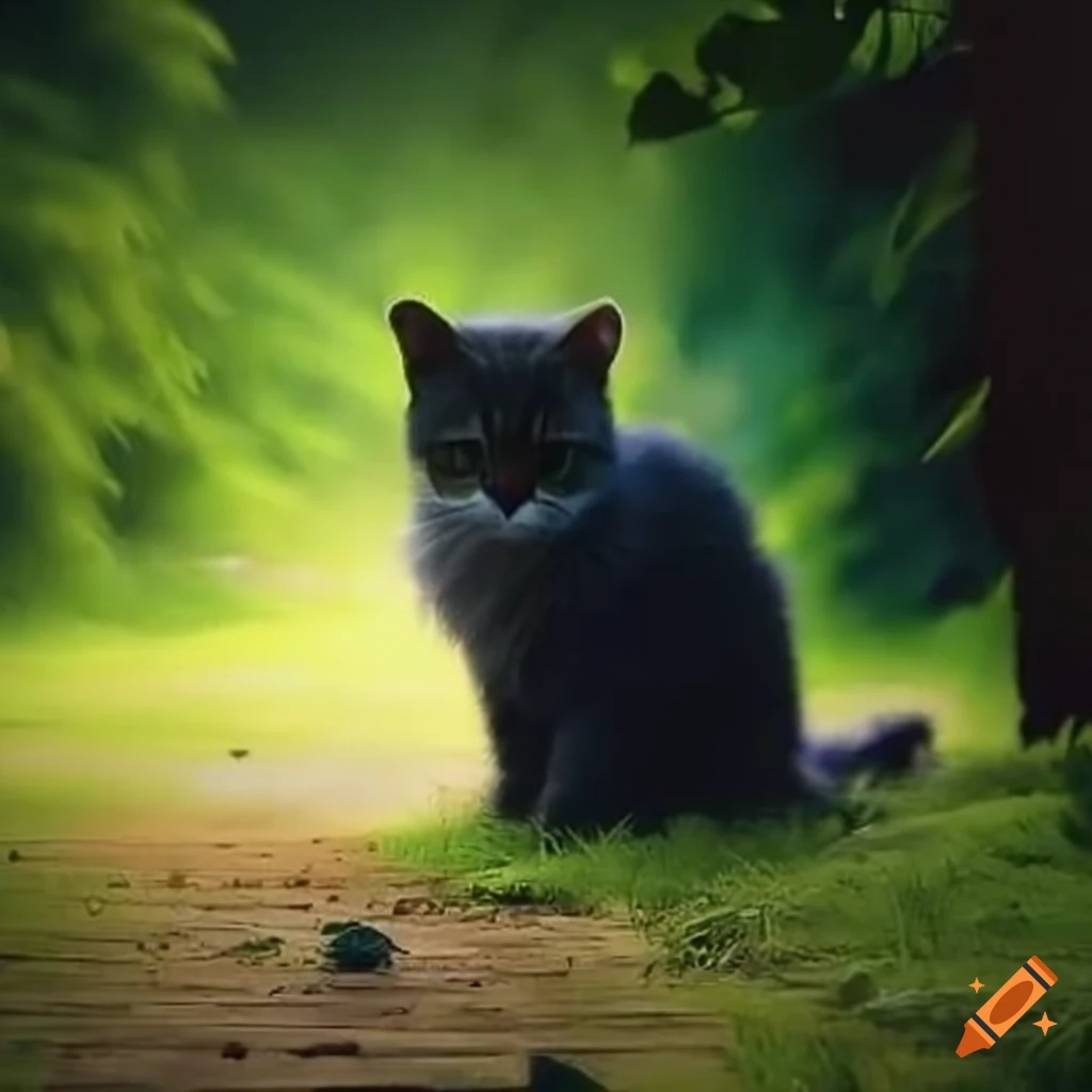 Cat in a landscape on Craiyon