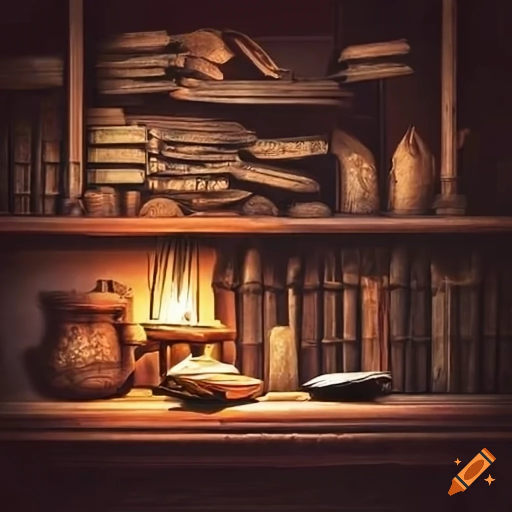 Photo of an ancient magical study on Craiyon