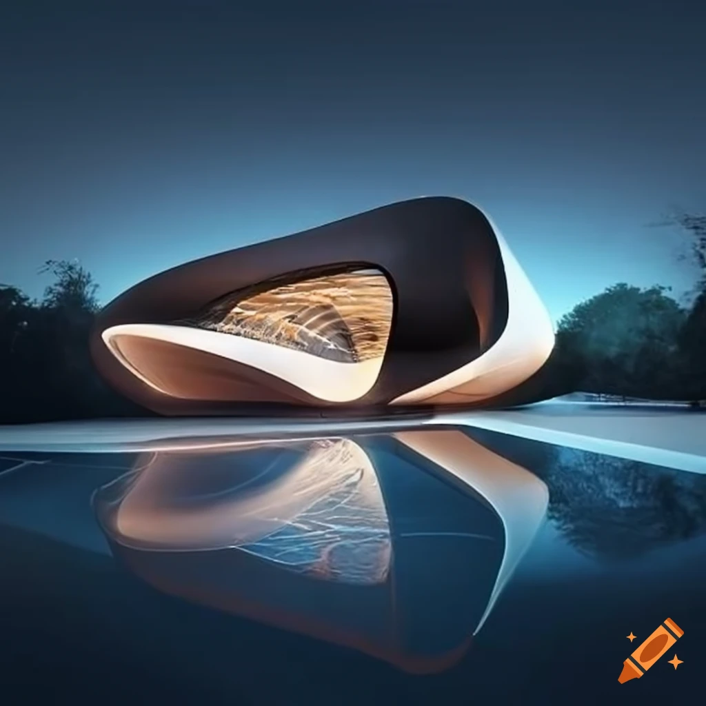 A futuristic minimalist house in the forest designed by zaha hadid and ...