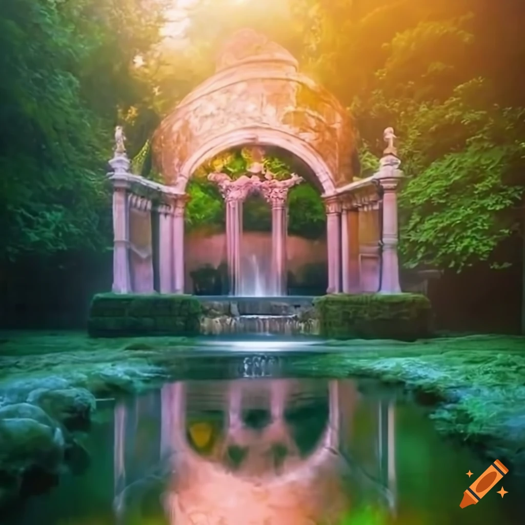 Monet-style garden scene through a window on Craiyon