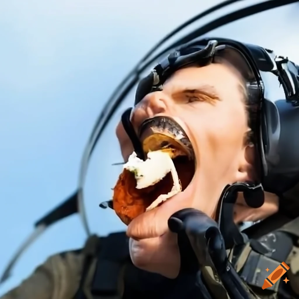 Japanese fighter pilot in cockpit fighting Godzilla on Craiyon