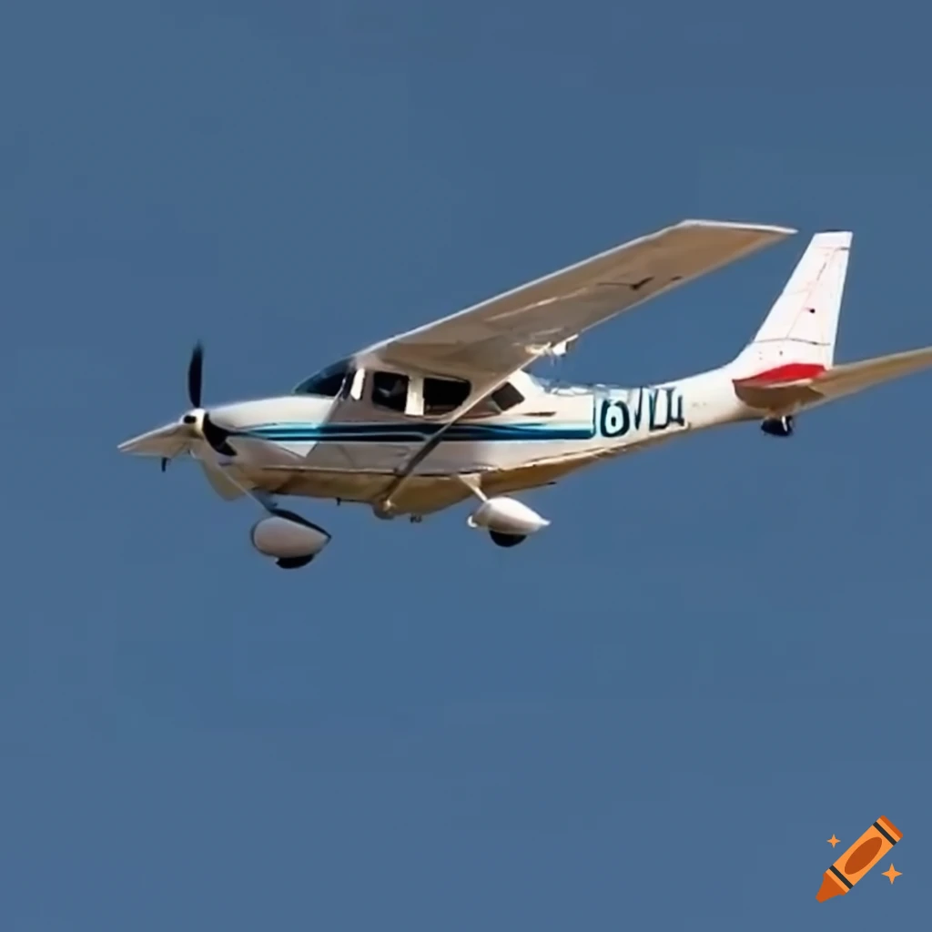 Cessna 172 flying to the left on Craiyon