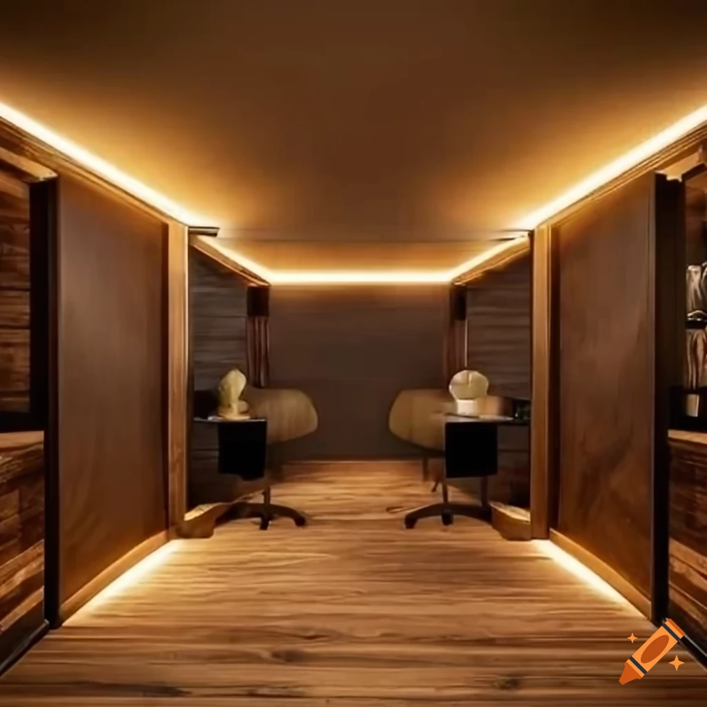 Elegant and sophisticated hotel manager's office with graphite painted ...