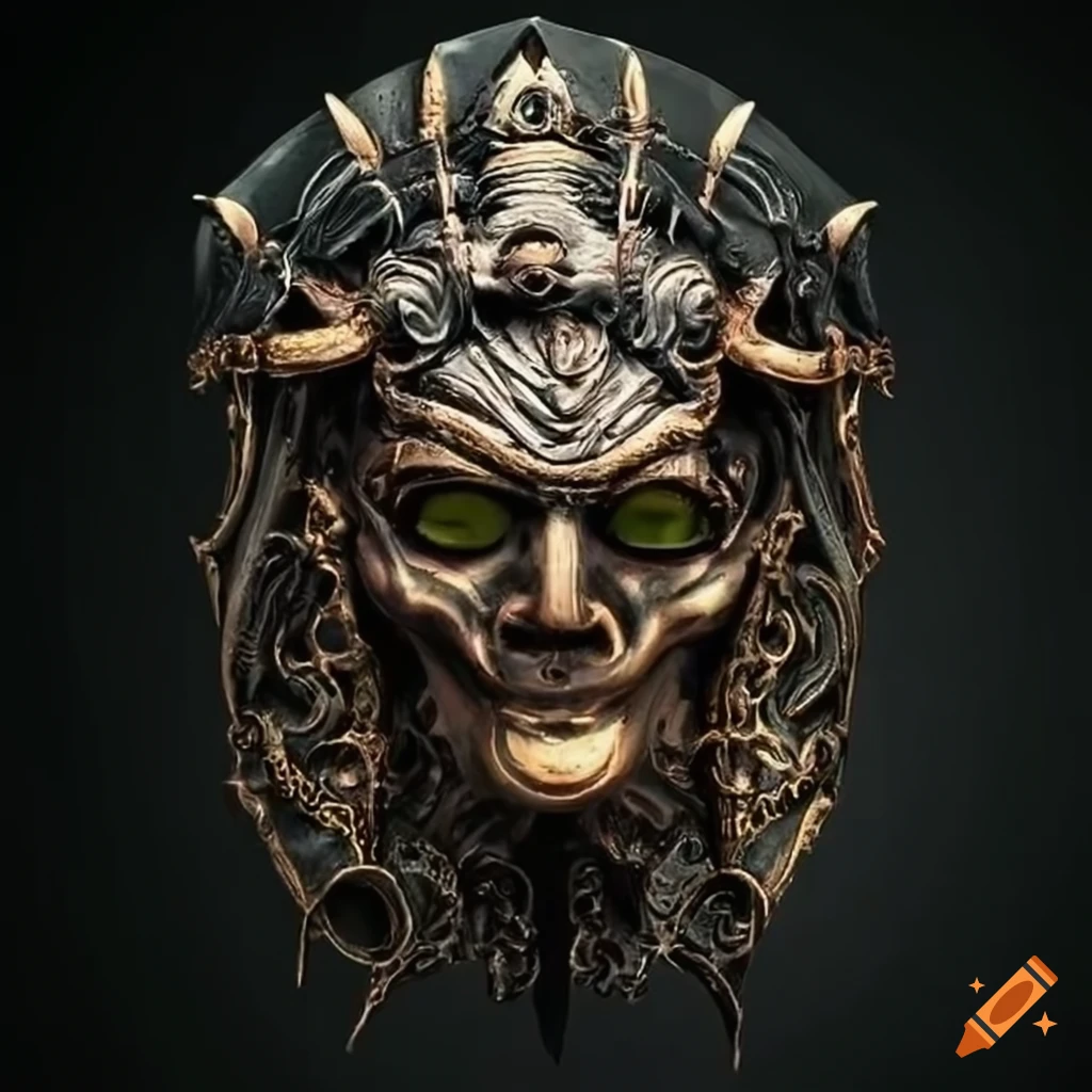 Front view of an elite champion fantasy magic helmet on Craiyon