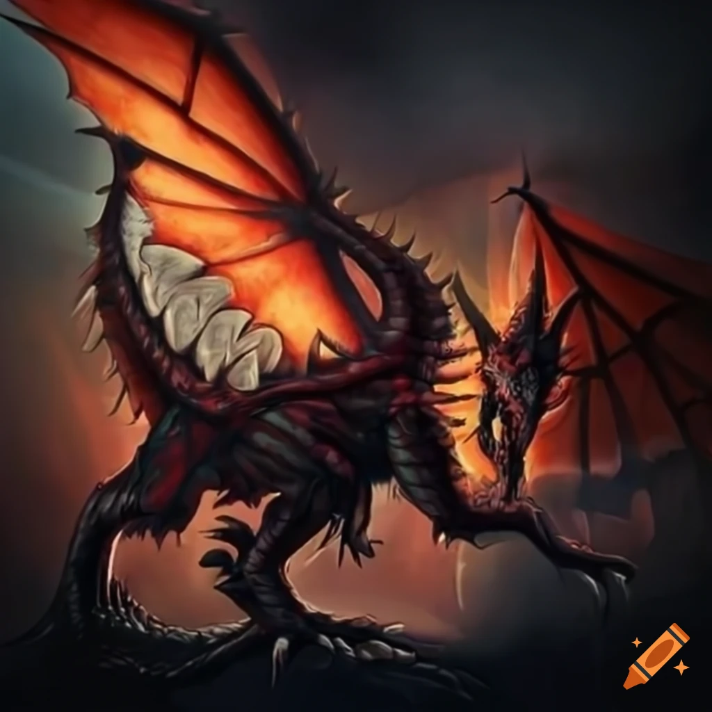 Fantasy dragon illustration