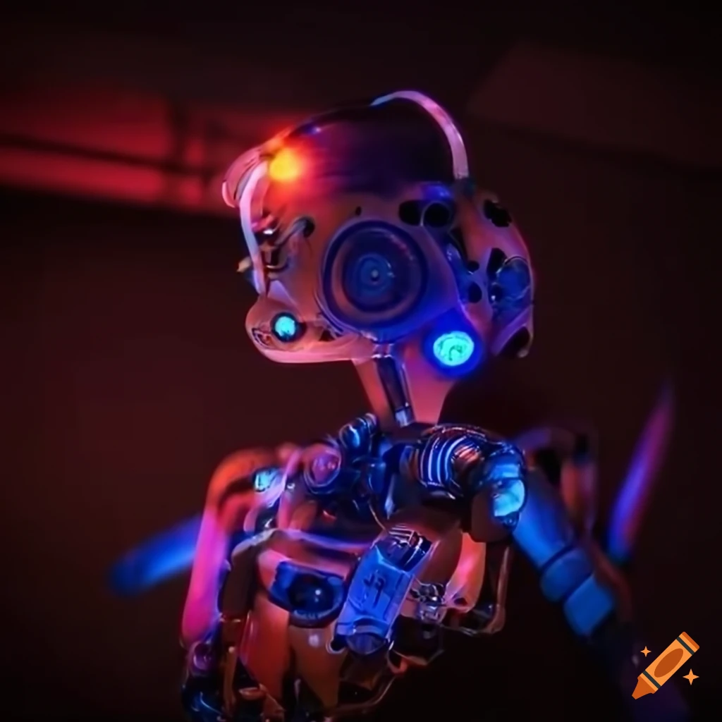 Mabel pines morphing into a robot on Craiyon