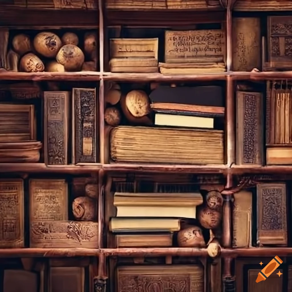 Photo of an ancient magical study with books and artifacts on Craiyon