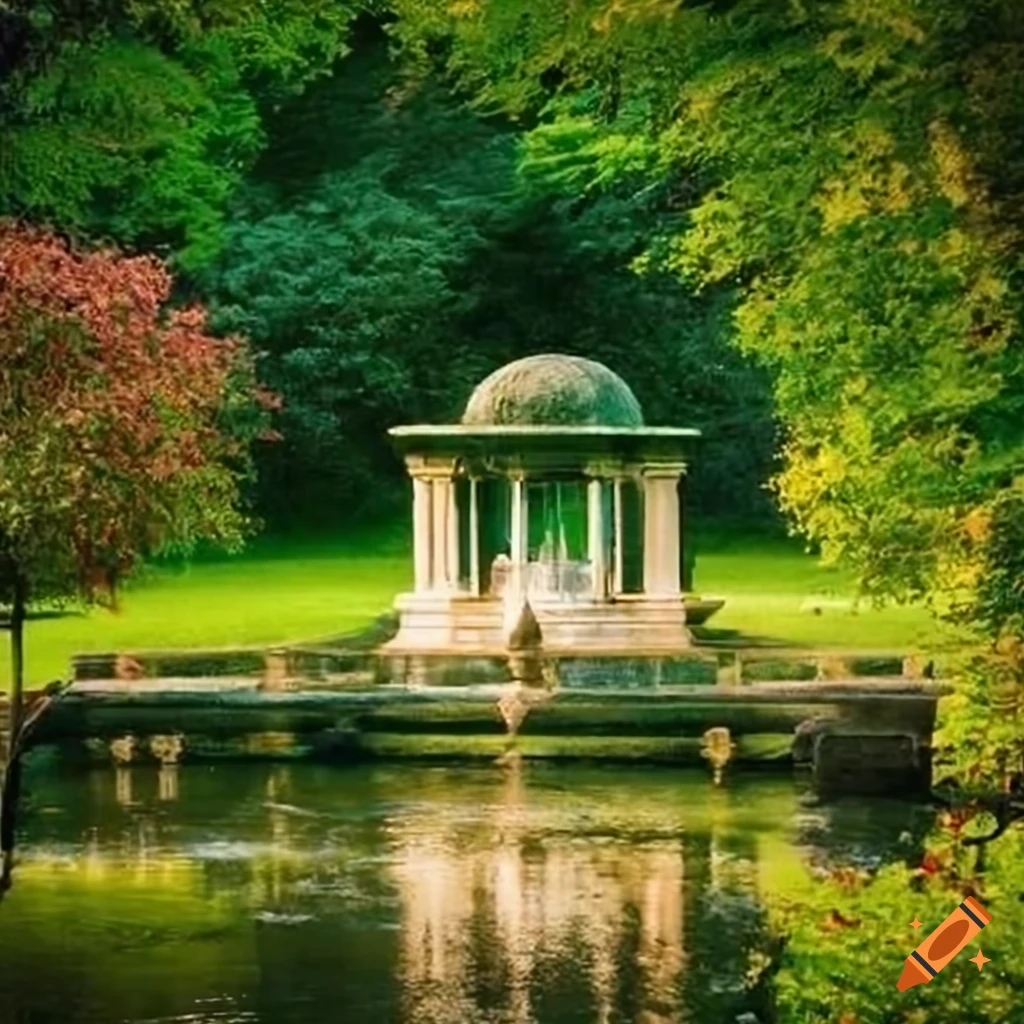 Monet-inspired garden scene through a window on Craiyon
