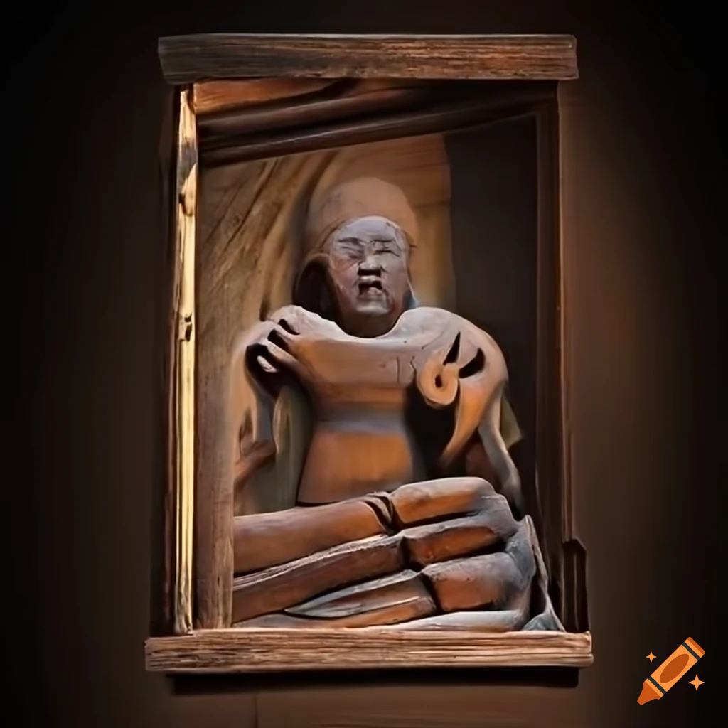 Stunning architectural stave carving in high definition on Craiyon