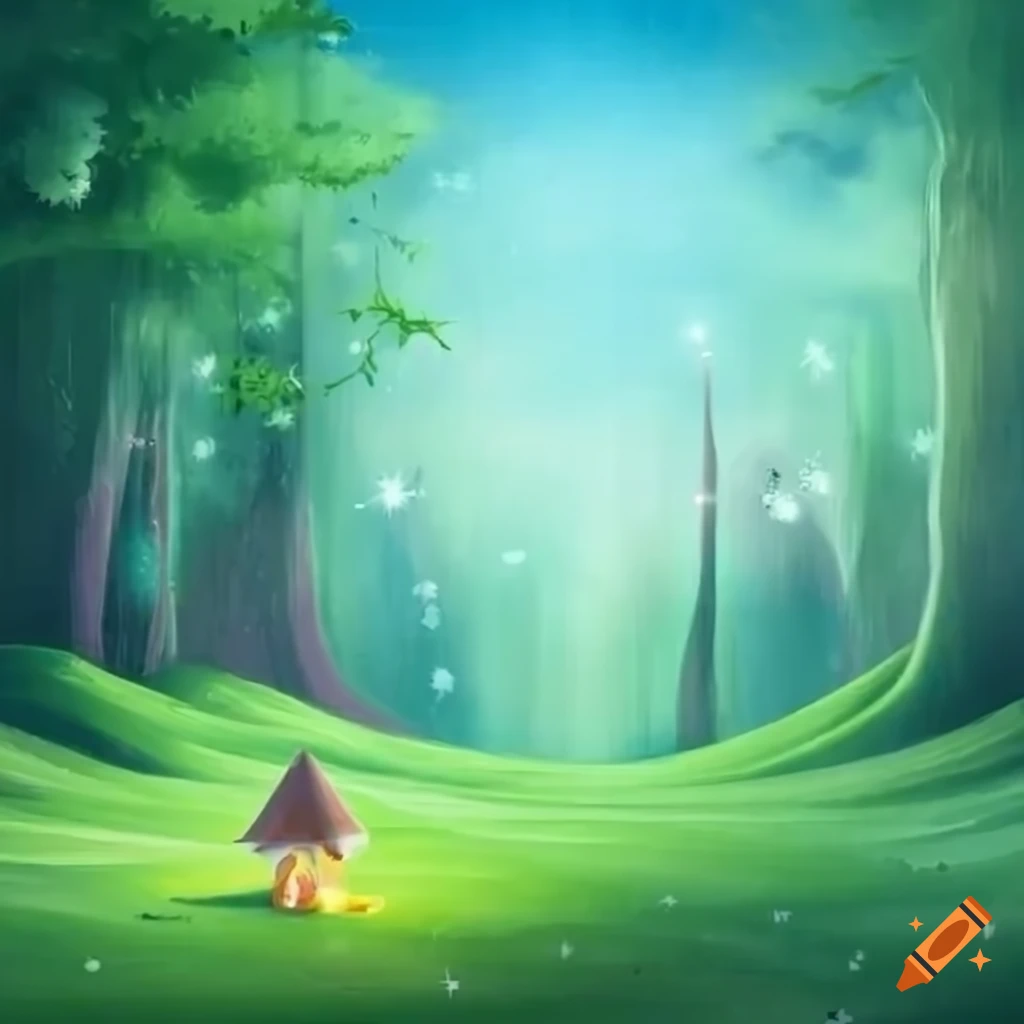 Whimsical sparkling background for a children's storybook