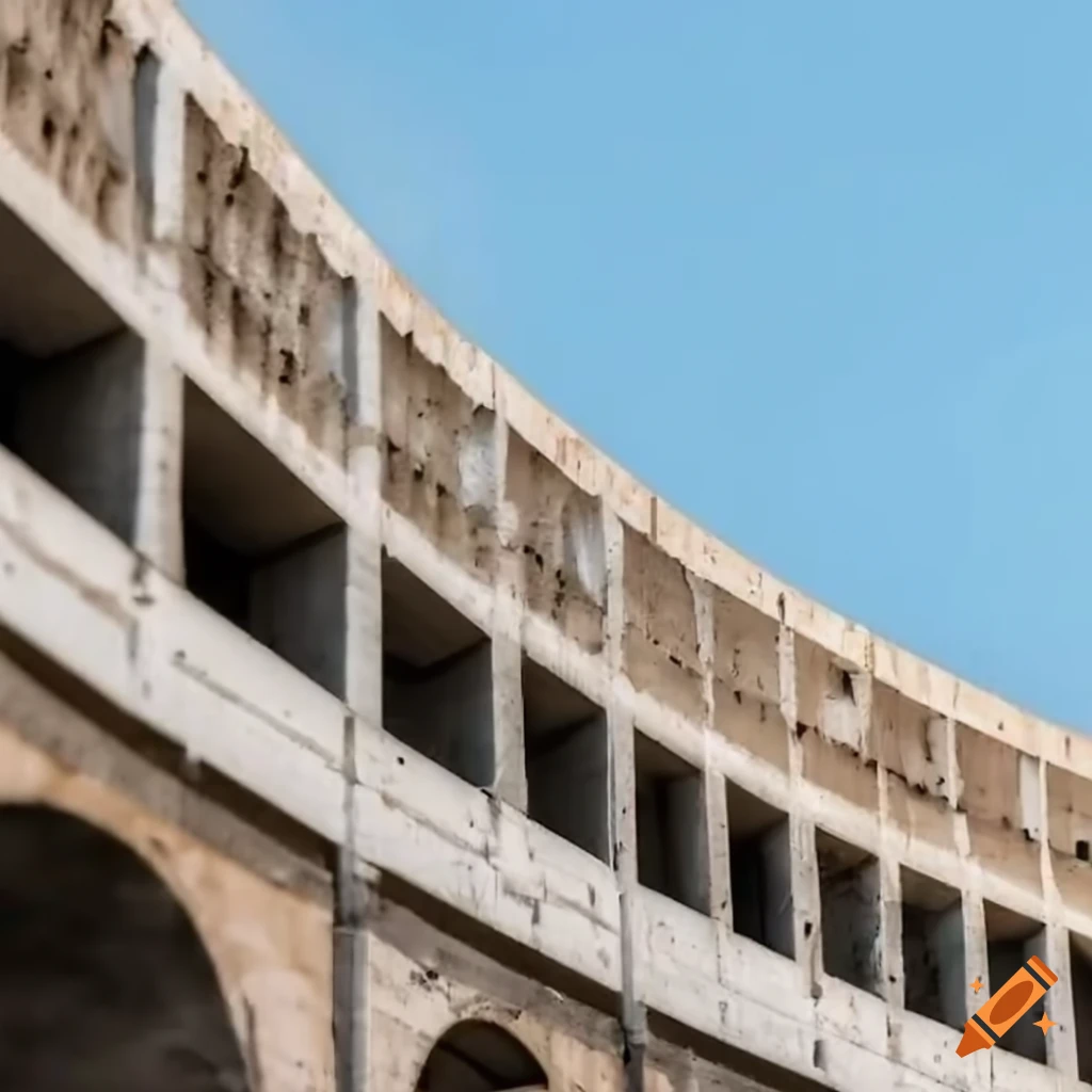 Modern concrete Colosseum in Greece on Craiyon