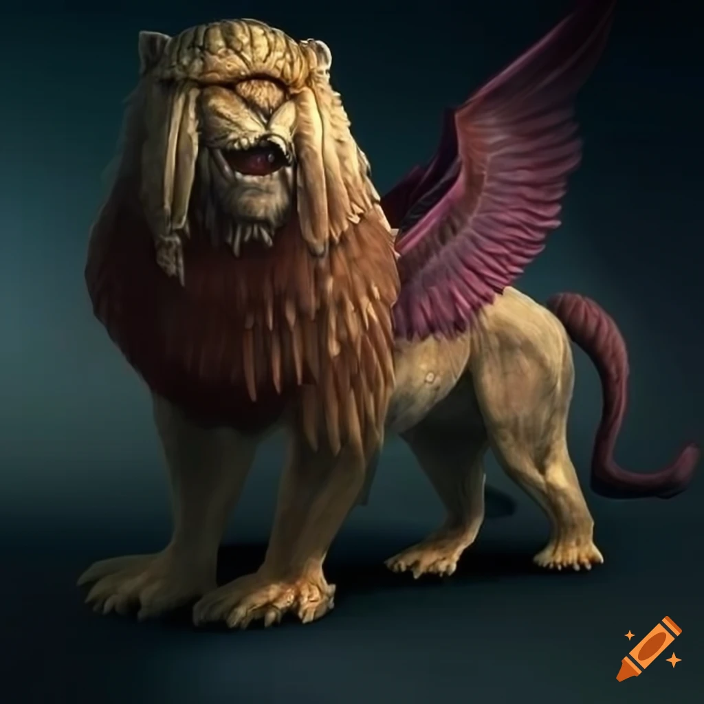 Hyper-realistic picture of a mythical creature mashup on Craiyon