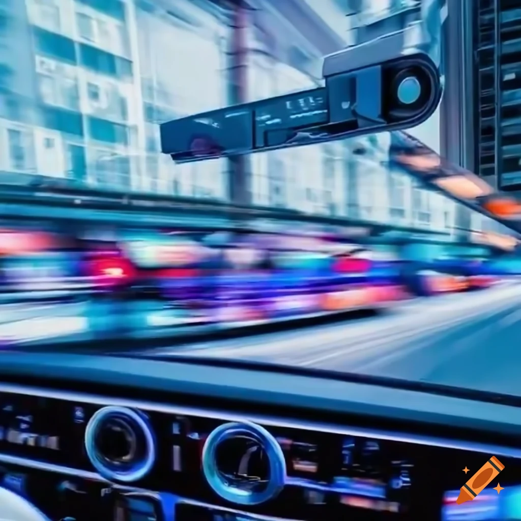 Teleoperated driving in a futuristic city on Craiyon