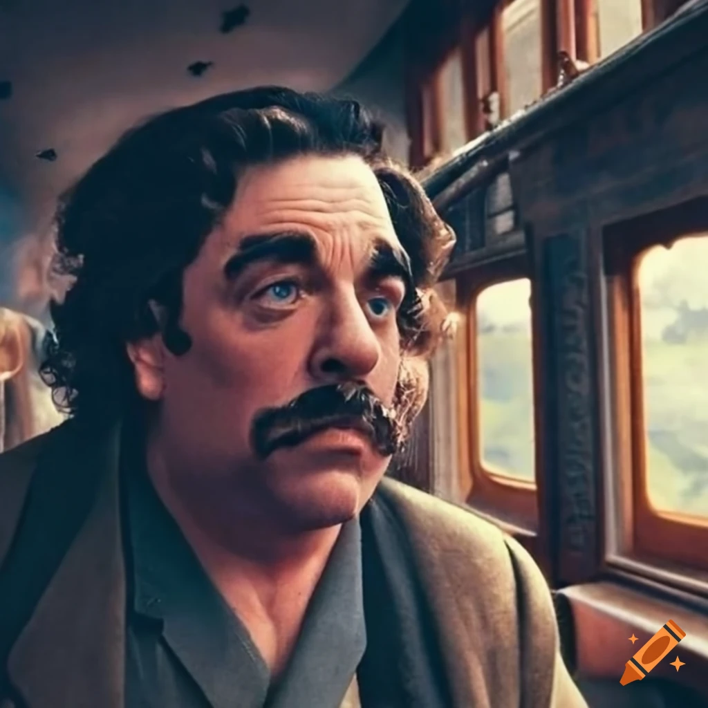 Movie still of Matt Berry at Canfranc International railway station on ...