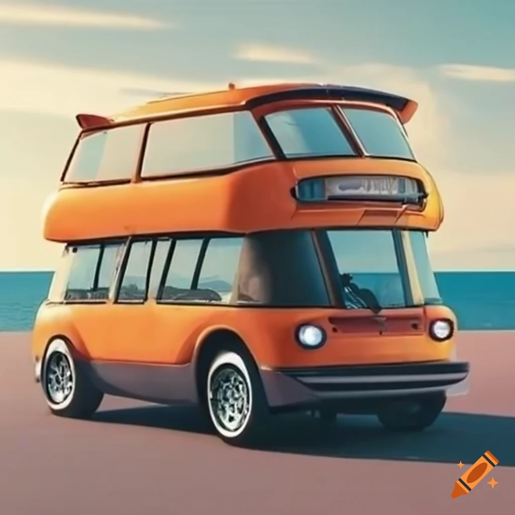 Unique bus designed like a scooter on Craiyon