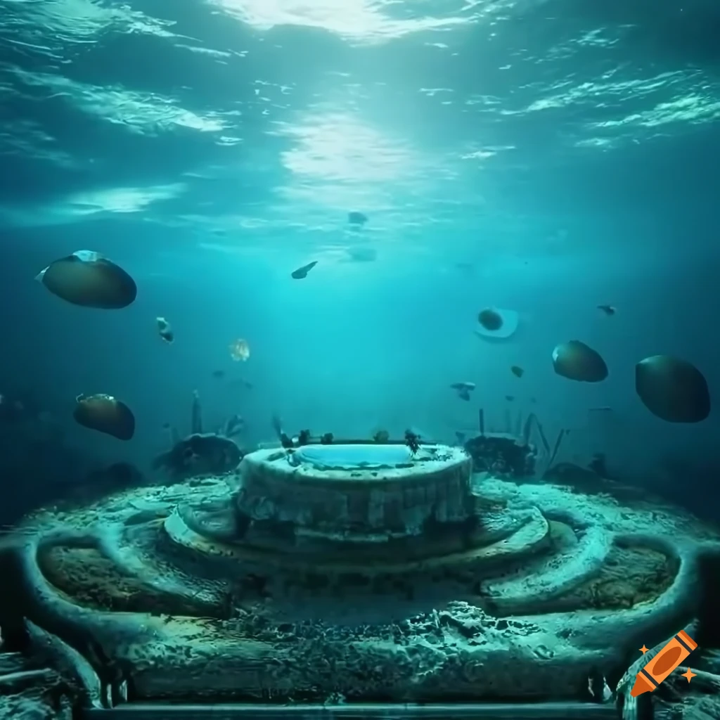Vibrant 3d digital artwork of magical underwater atlantis kingdom by ...