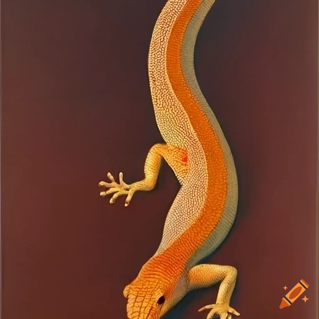 Colorful painting of a lizard by george tooker on Craiyon