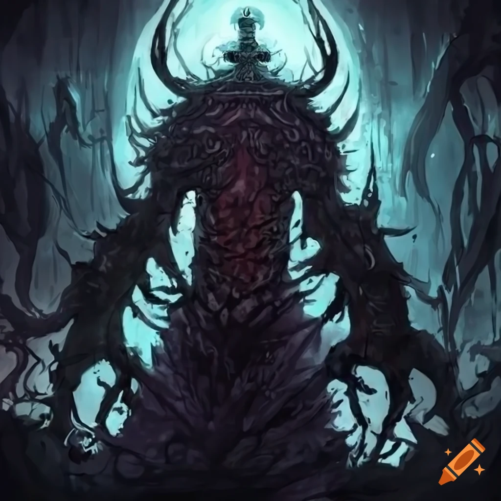 Dark and abstract art representing an abyssal void on Craiyon