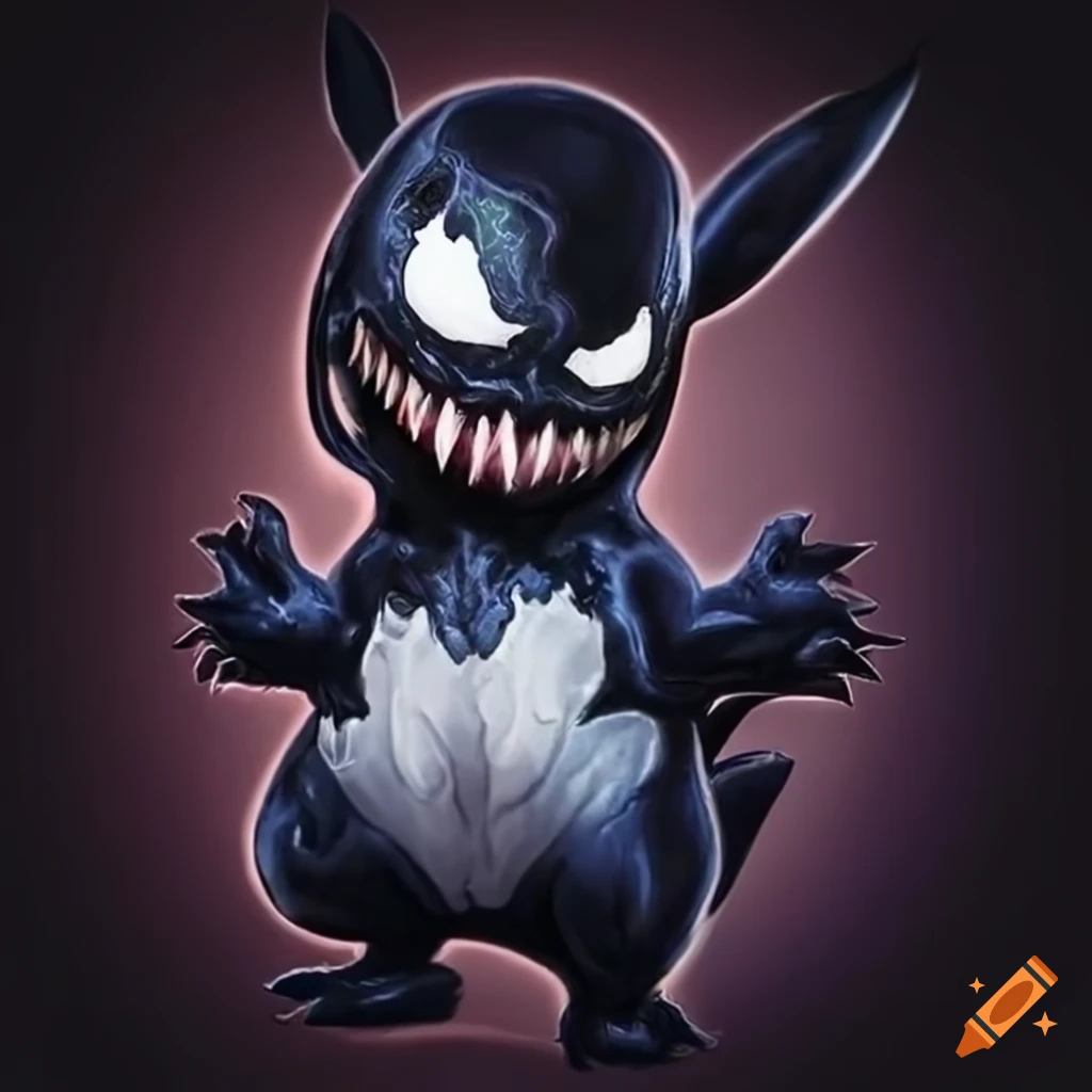 Artistic representation of venom pikachu