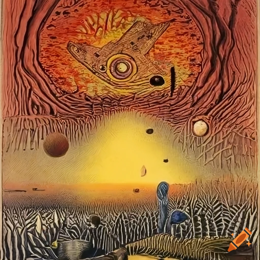 Science fiction magazine cover with nonbinary human and celestial veil ...