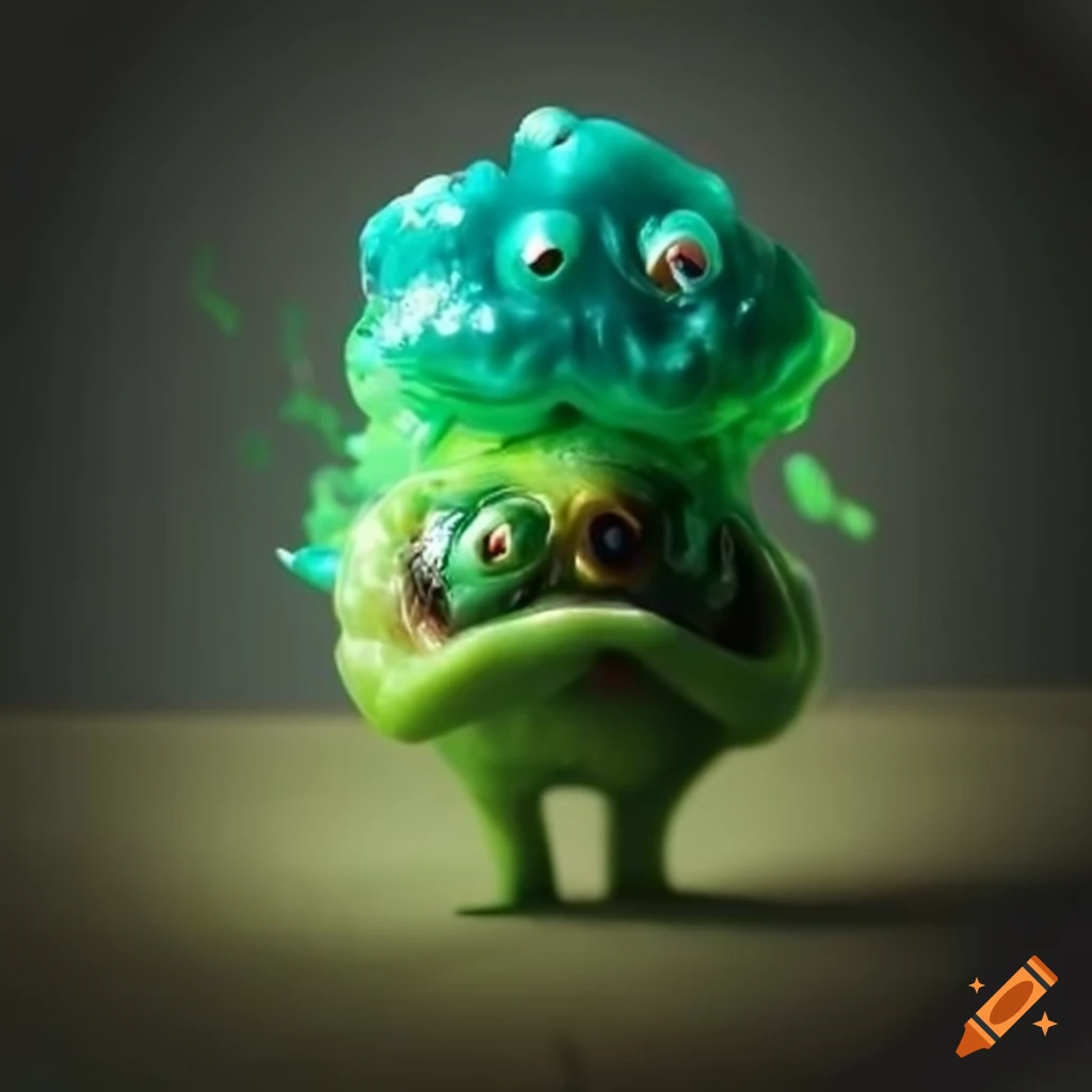 Illustration of a dysgenic slime monster on Craiyon