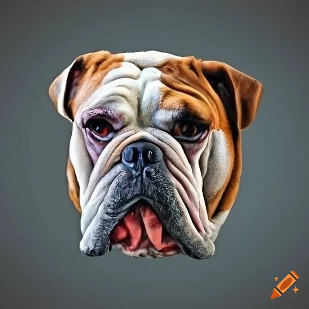 Olde english bulldog head