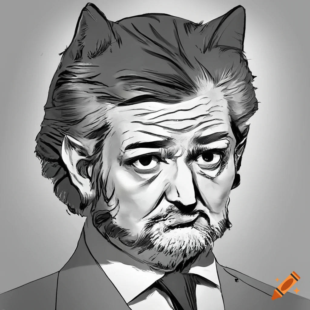 Ultra hd illustration of senator ted cruz with cat features