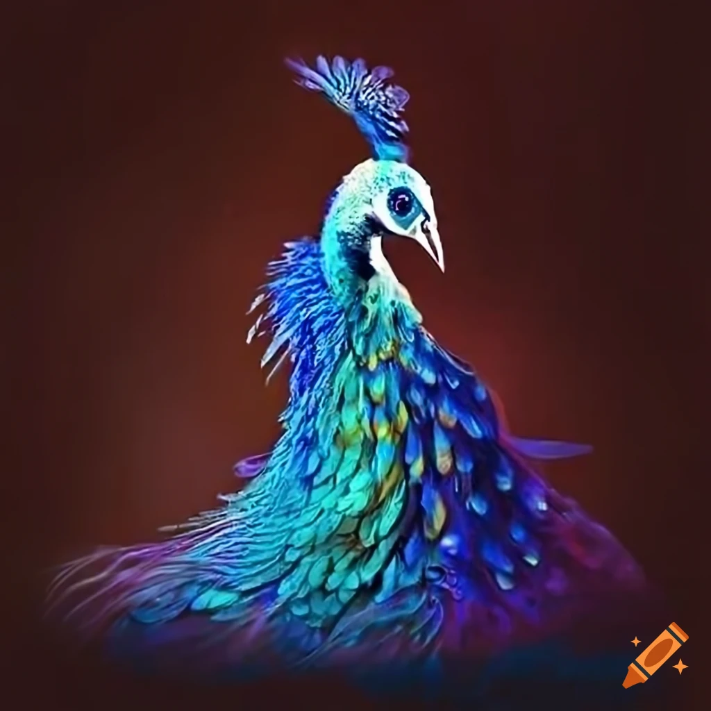 Peacock on Craiyon
