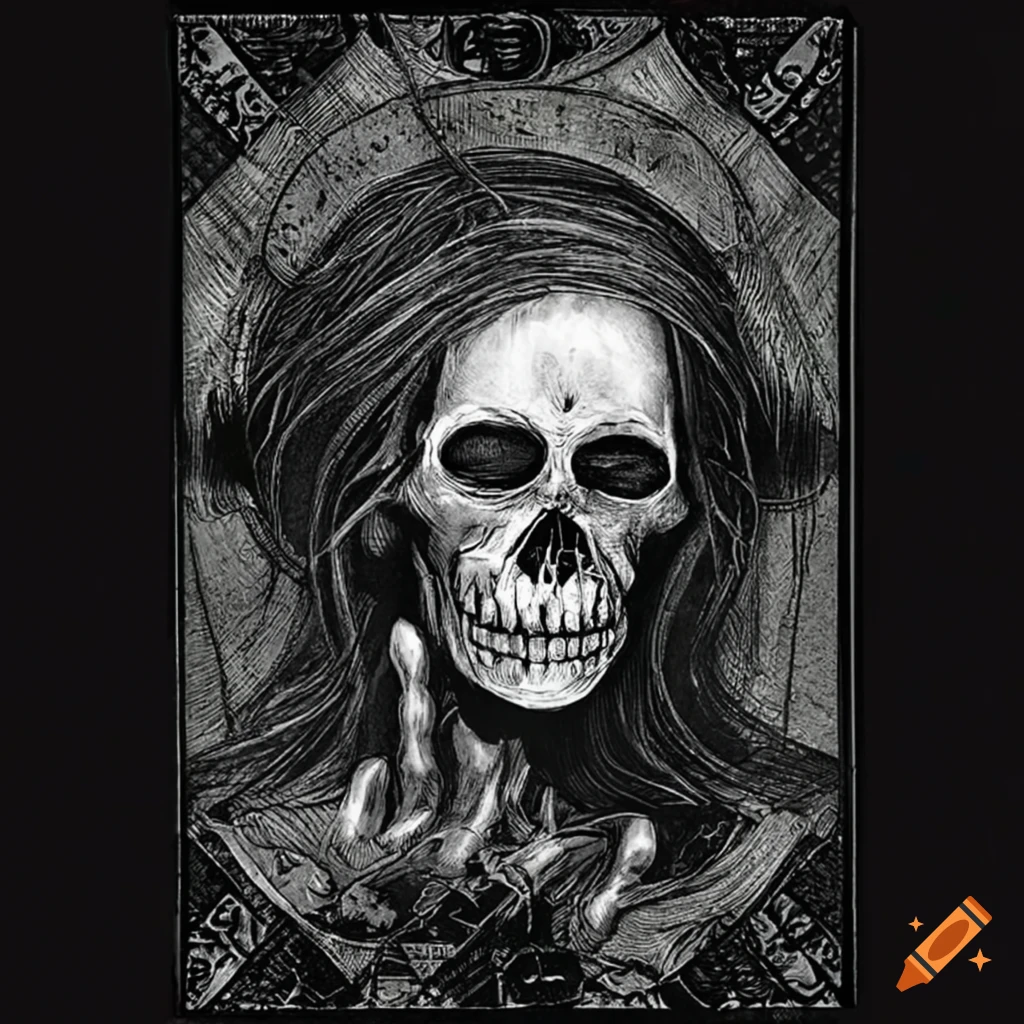 Illustration of the death tarot card