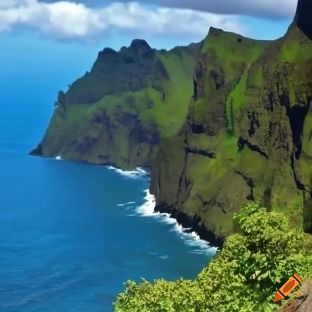 Image of La Réunion island on Craiyon