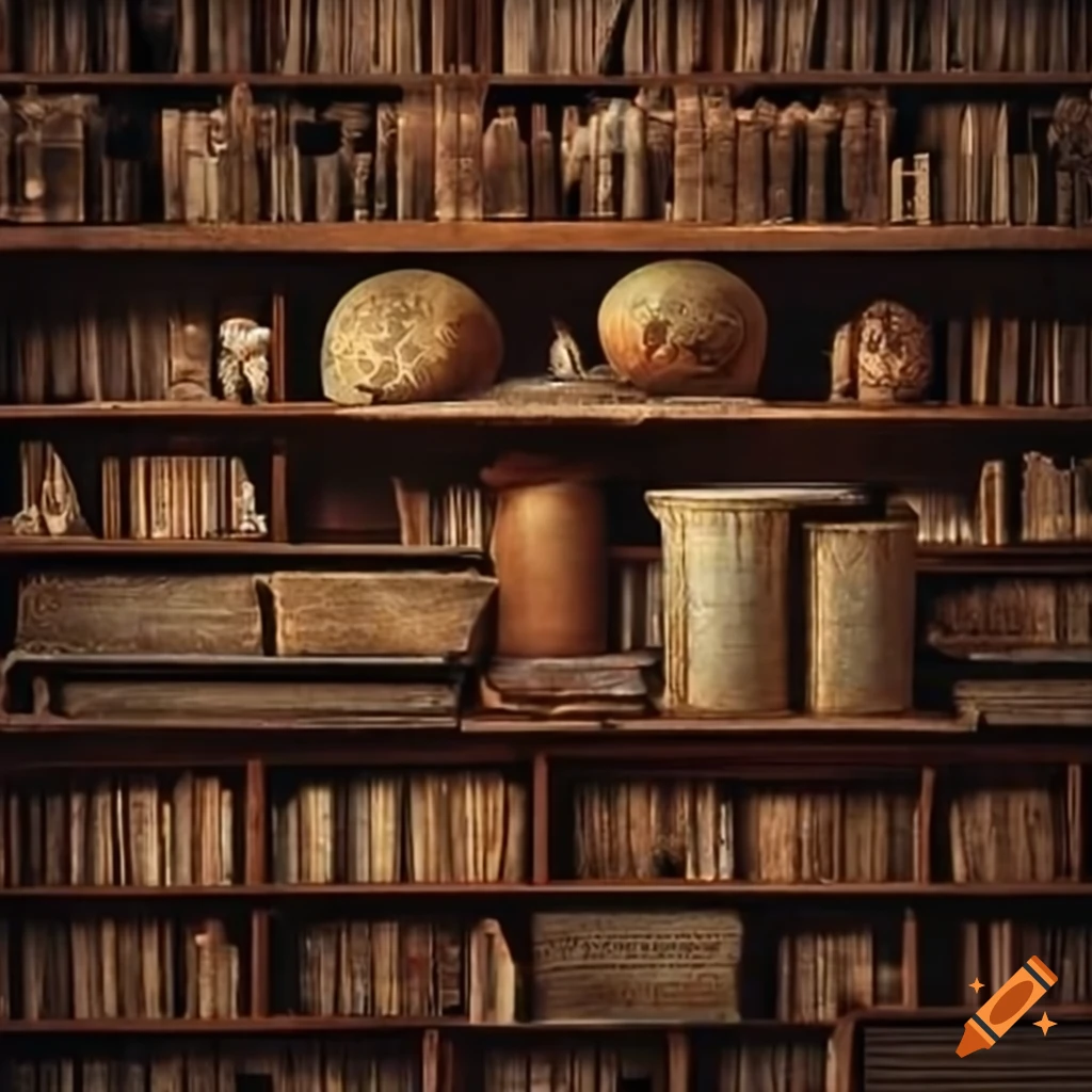 Photo of an ancient magical study on Craiyon