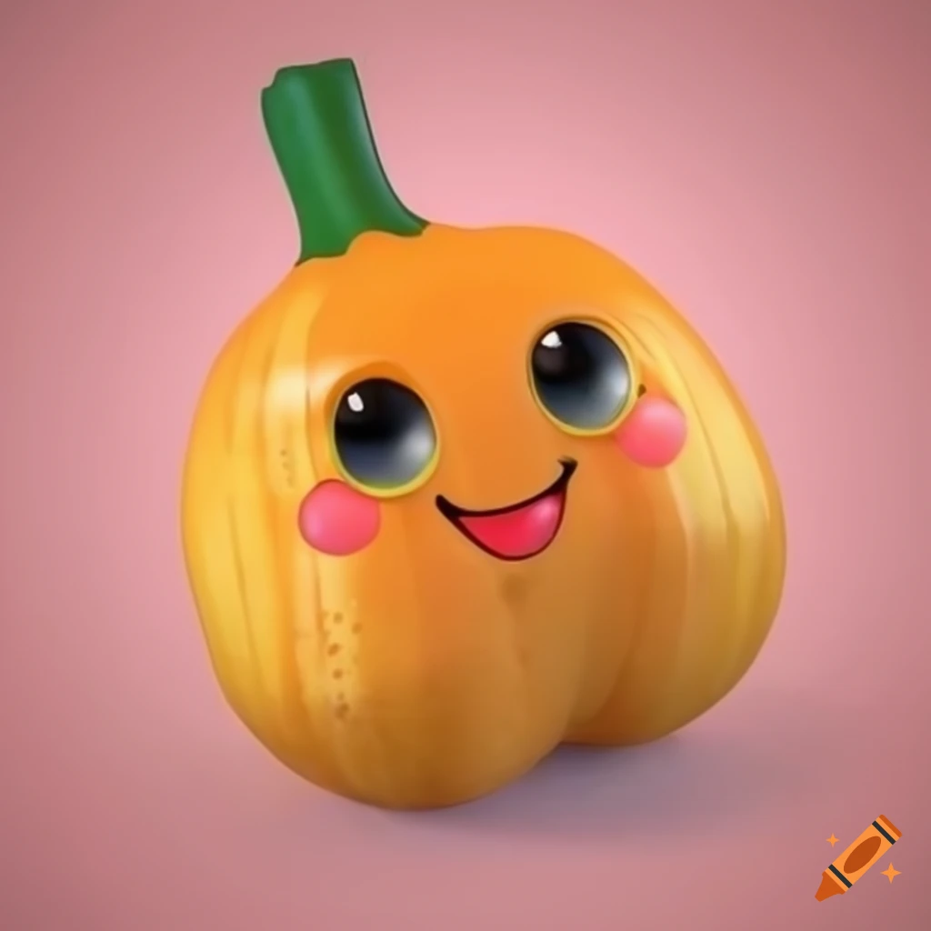 Cute 3d cartoon gourd on Craiyon