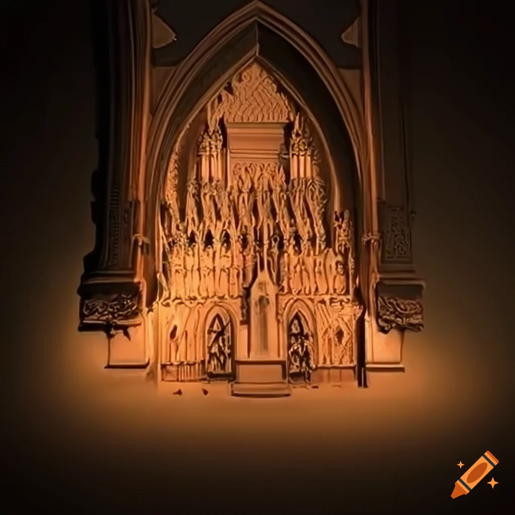 Detailed architectural carving in high definition on Craiyon