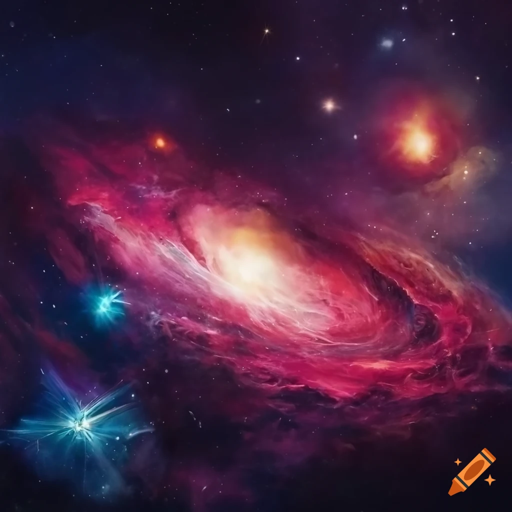 Hyper-detailed fantasy art of a sparkling galaxy on Craiyon