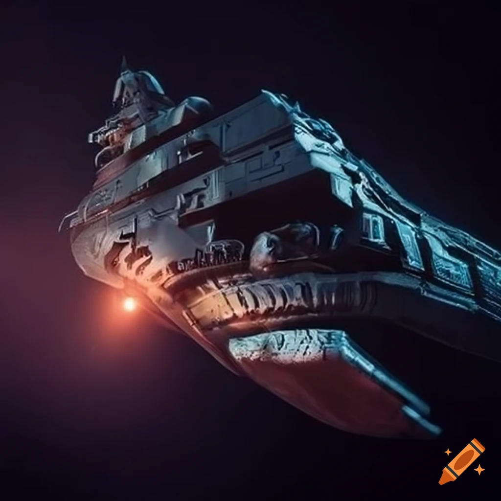 Sci-fi battleship with ancient rome inspiration on Craiyon