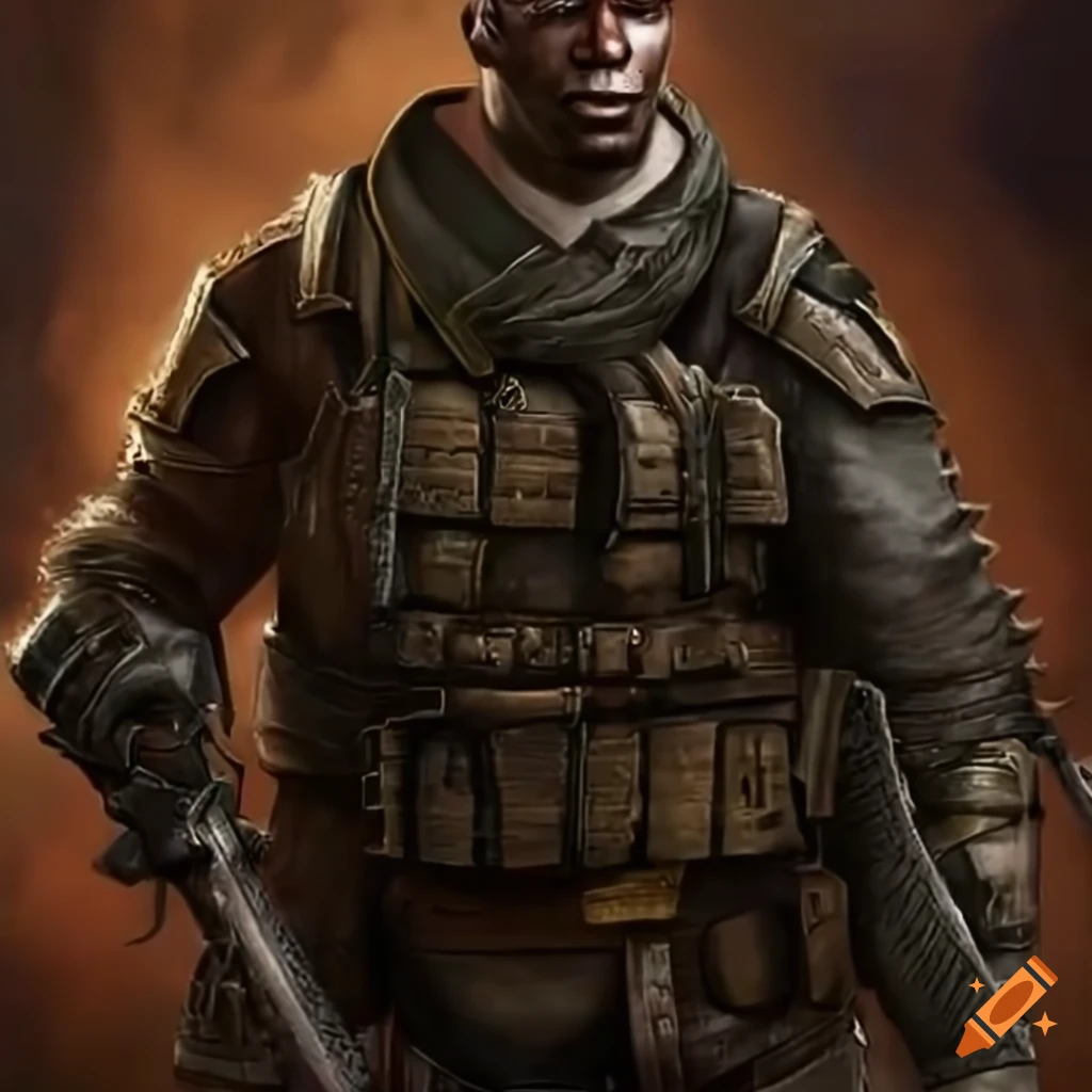 Realistic RPG game character of a strong, uniformed police officer on ...