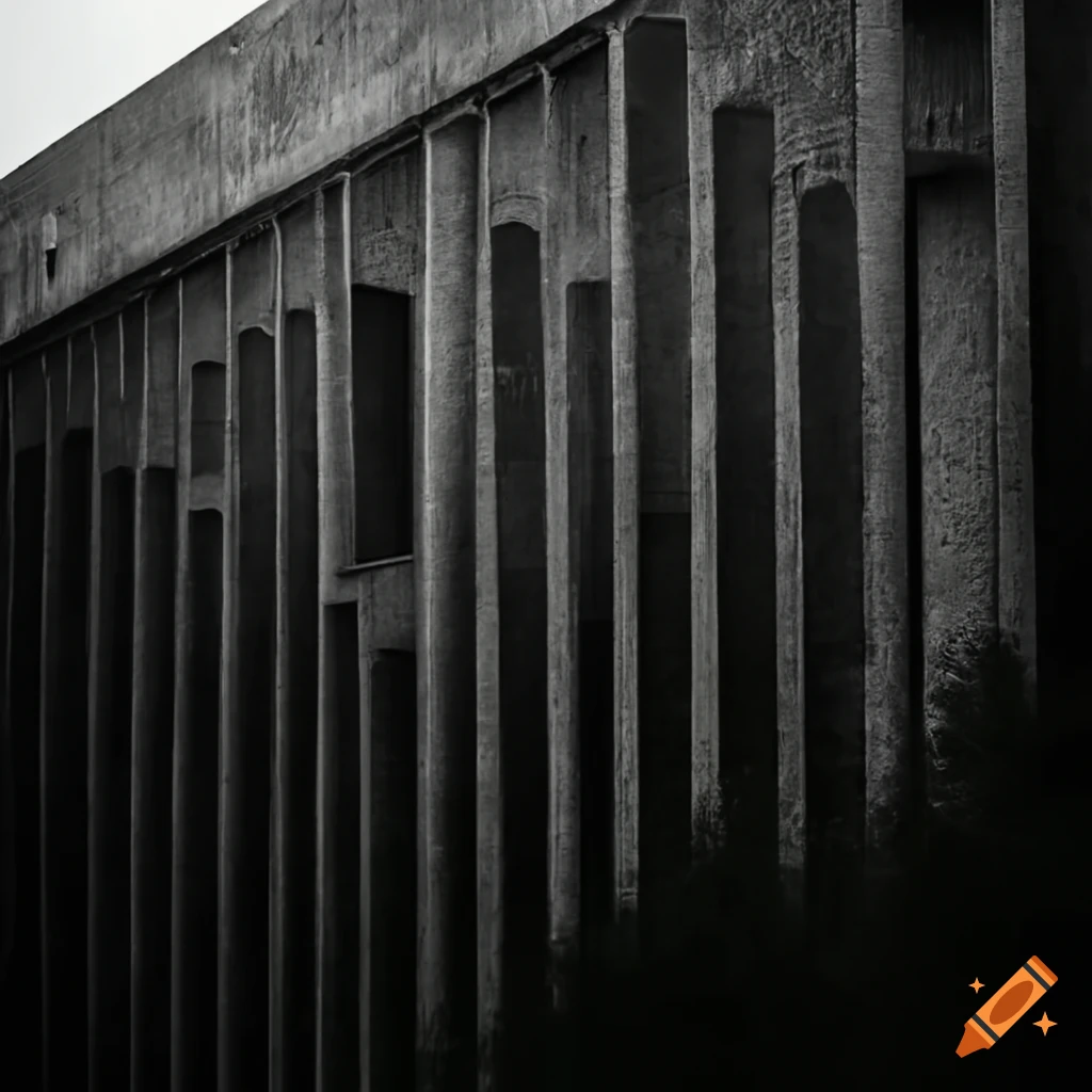 Realistic depiction of greek architecture in concrete