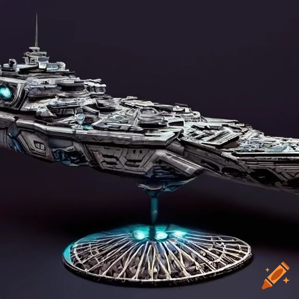 Futuristic spaceship with ancient Egyptian design on Craiyon