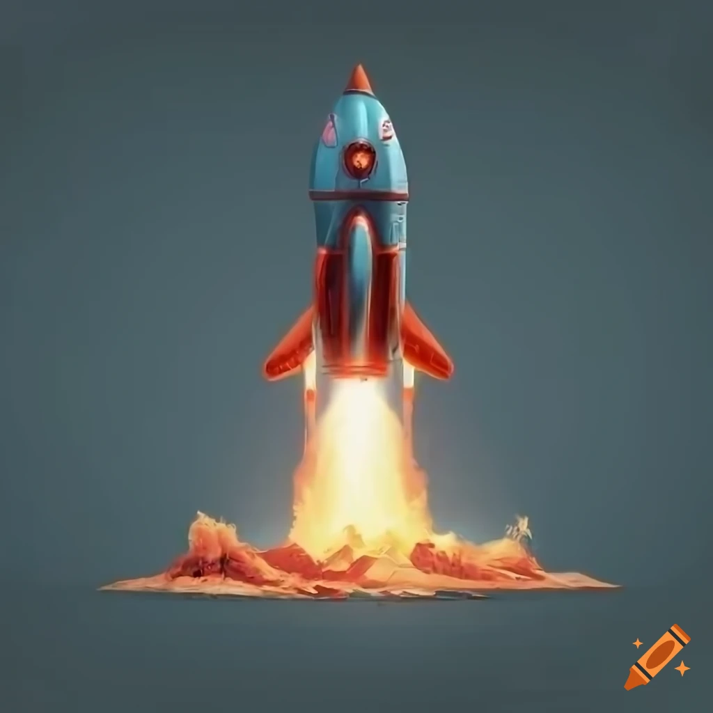 Rocket Solid Background