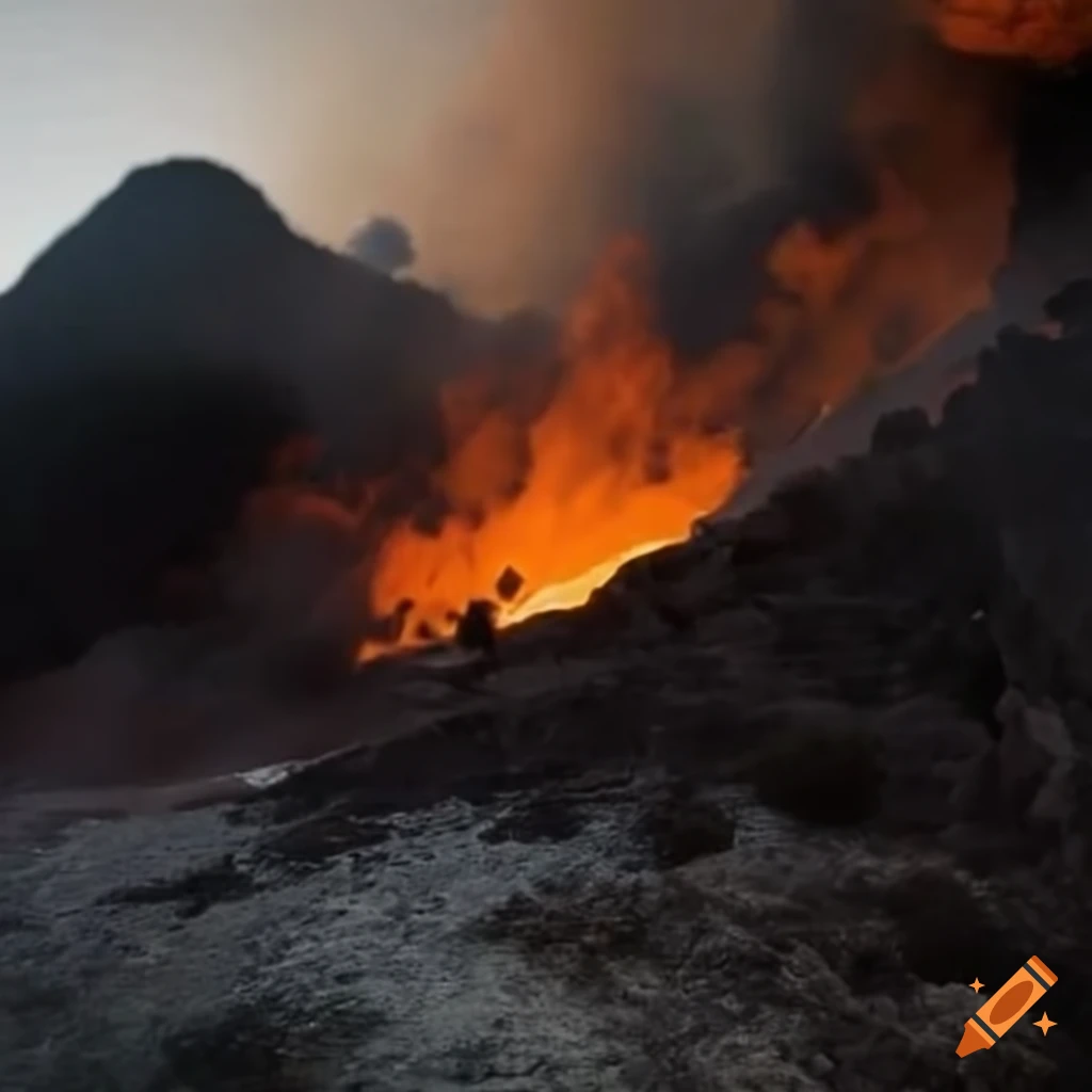 Photographer capturing the greek wildfire on Craiyon
