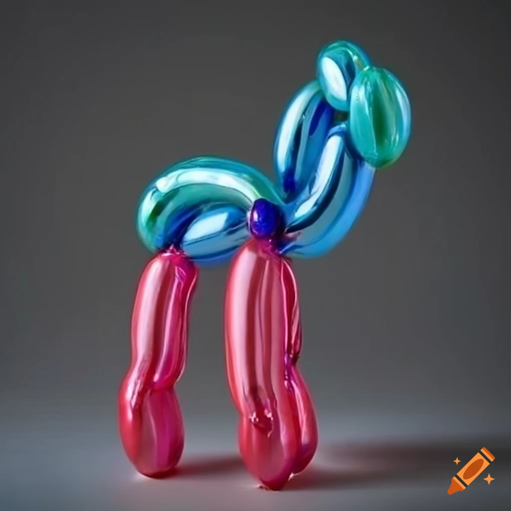 Cartoon style balloon dog illustration on Craiyon